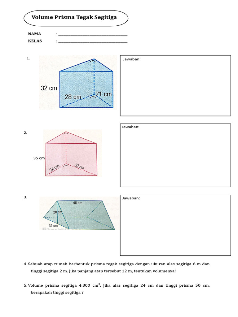 Contoh Soal Volume Prisma Segitiga | PDF