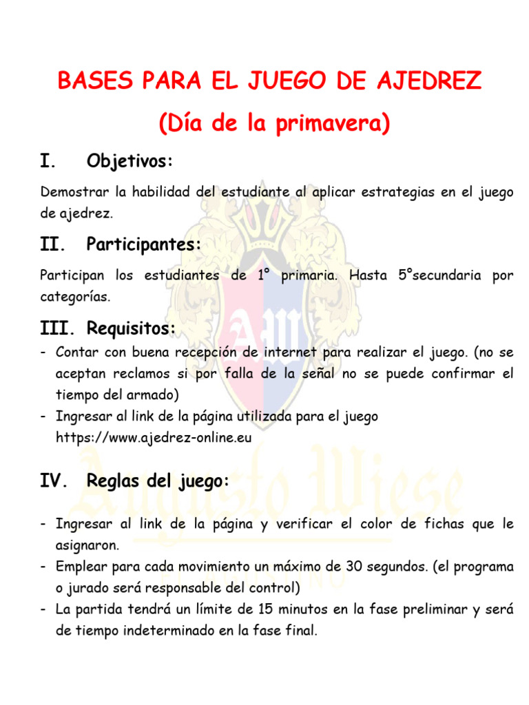 Base Ajedrez 2021 | PDF