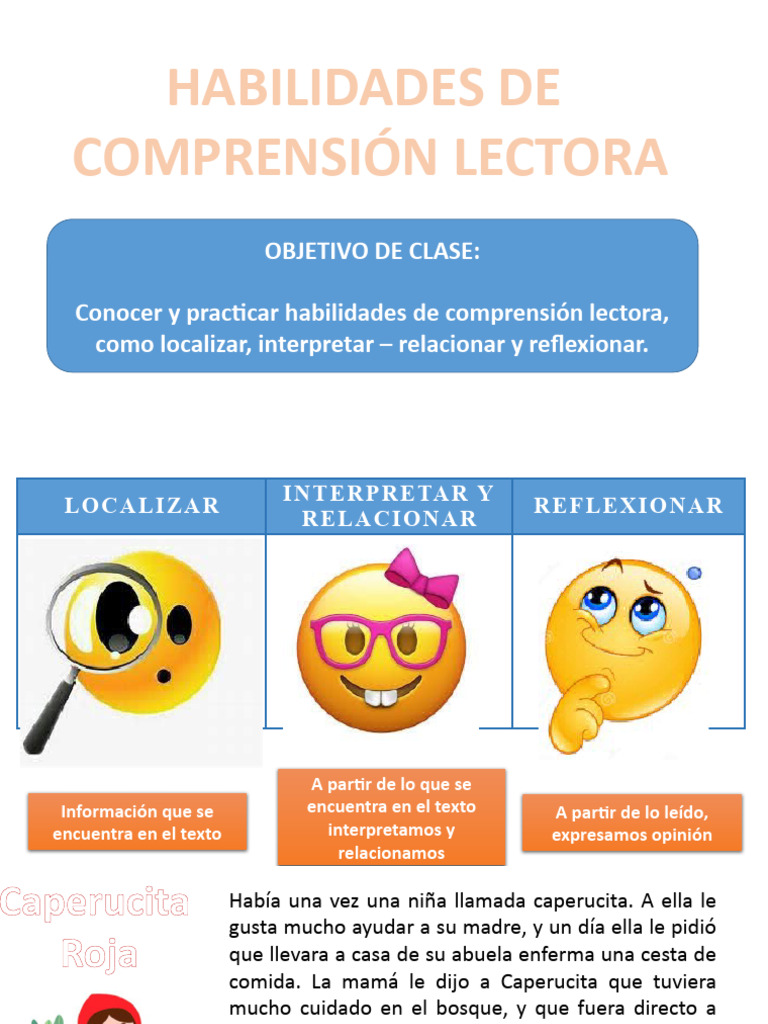Trabajar Habilidades de Comprensión Lectora | PDF | Caperucita Roja