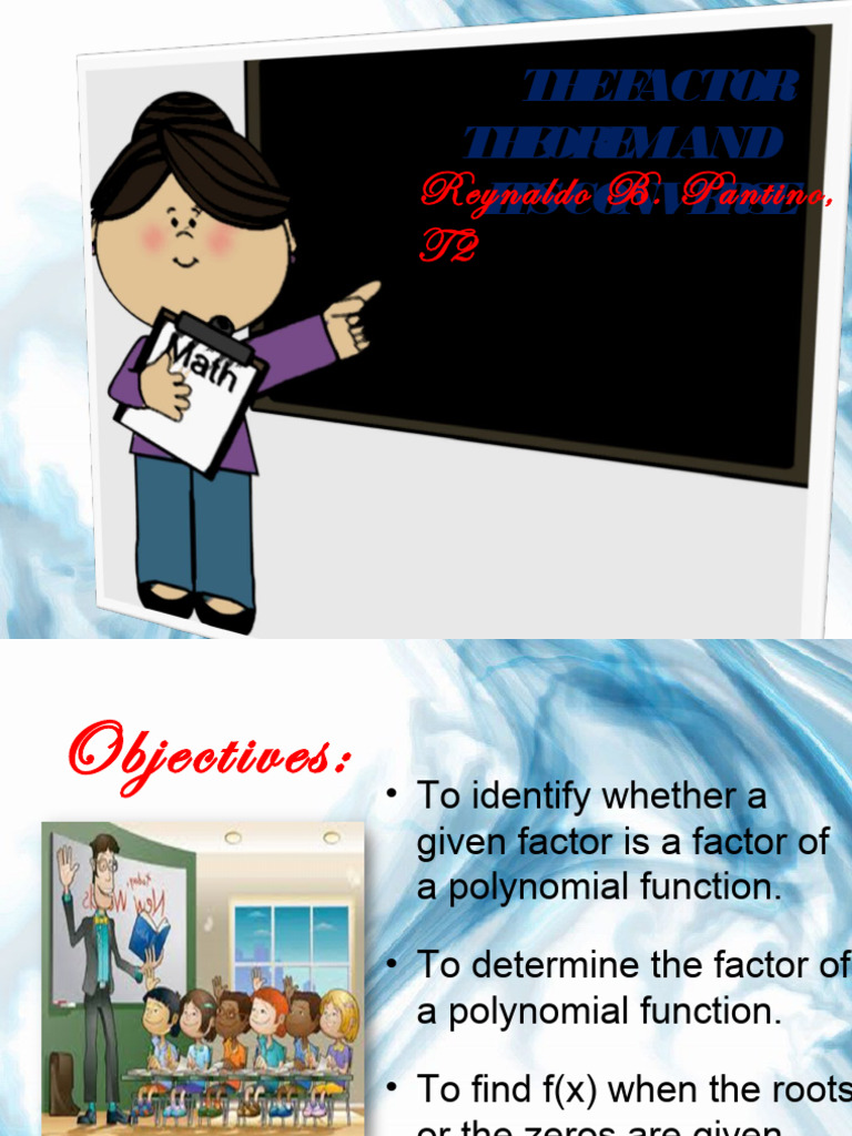 Factor Theorem | PDF | Factorization | Polynomial