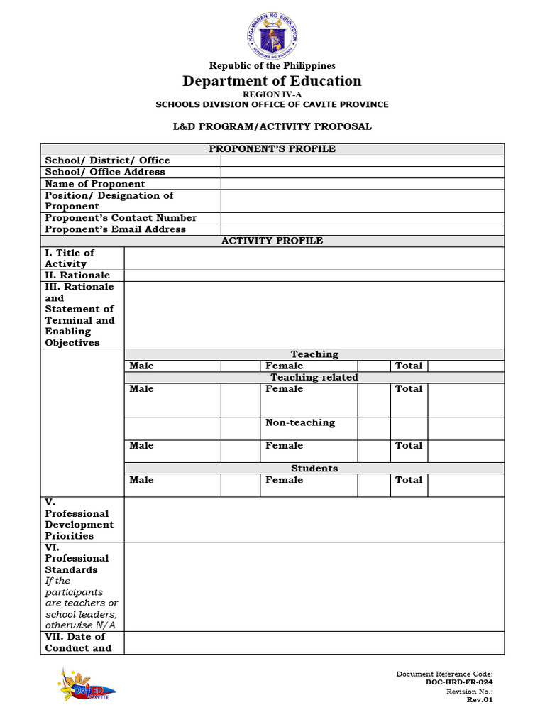 Yfd Activity Proposal Template | PDF