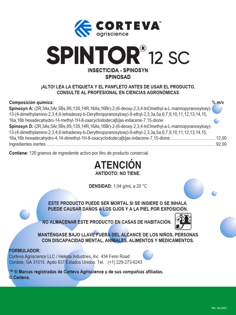 Spintor 12 SC - Cam CR - Etiqueta Web - Nov 09 2021 | PDF | Brócoli