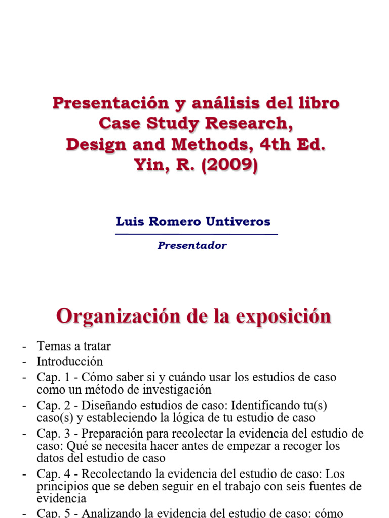 Case Study Research Yin R 2009 | PDF | Caso de estudio | Análisis Case Study Research Yin R 2009 | PDF | Caso de estudio | Análisis