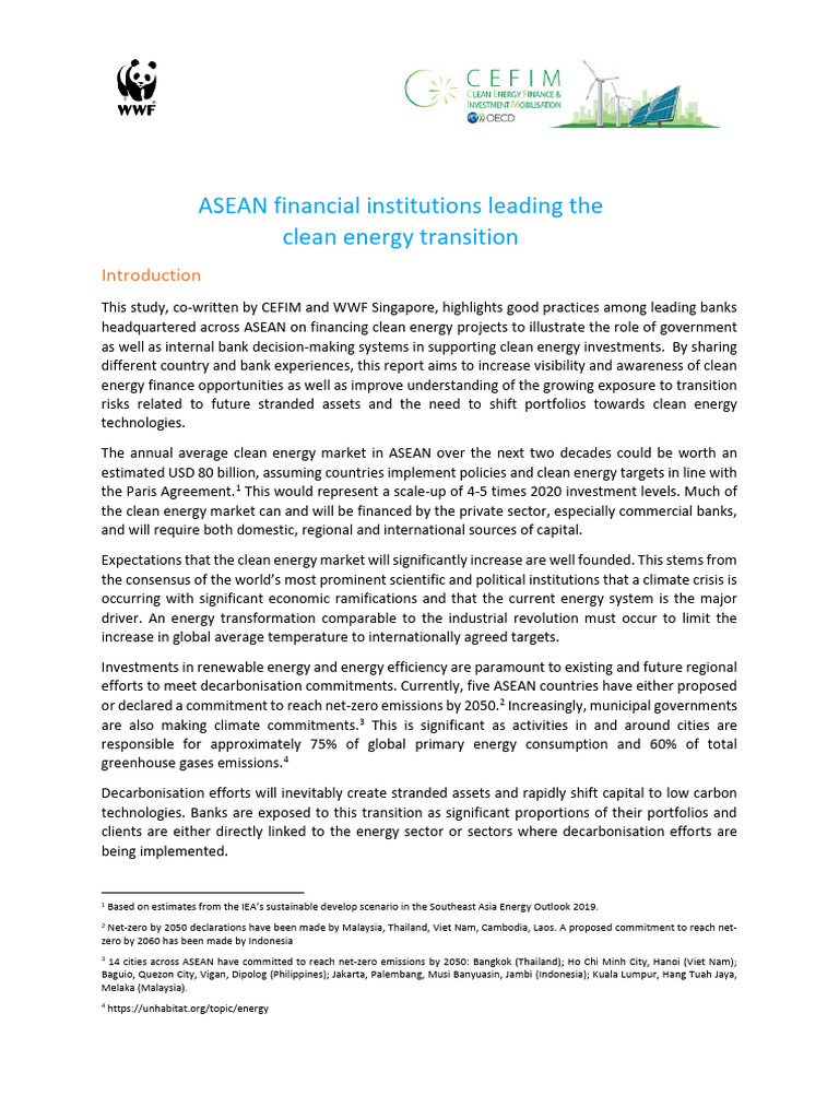 OECD WWF Asia Sustainable Finance Initiative Case Study | PDF ...