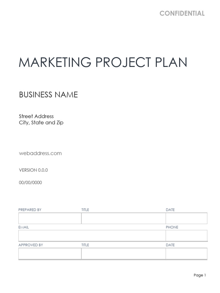 Comprehensive Marketing Project Plan | PDF | Marketing | Marketing Strategy