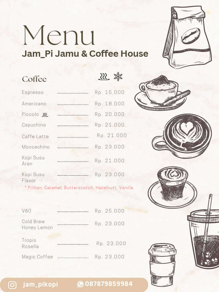 Jam_Pi Jamu & Coffee Menu | PDF