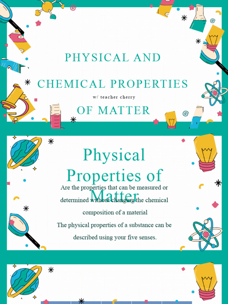 2-Physical & Chemical Properties of Materials | PDF | Taste | Chemical ...