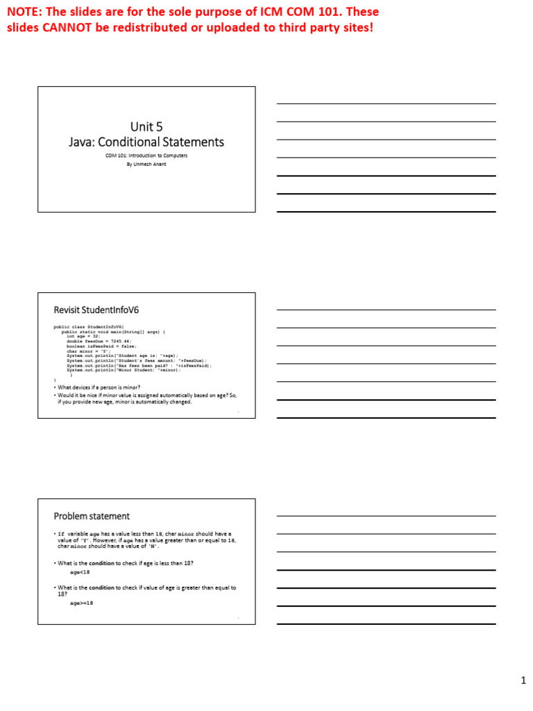 Com 101 Unit 5 Pdf Boolean Data Type Integer Computer Science