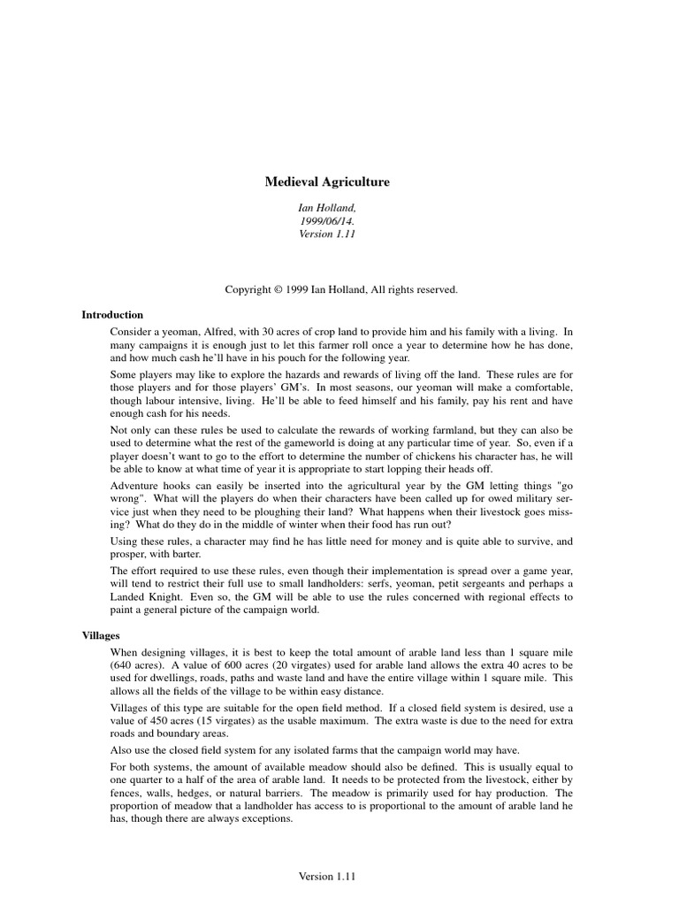 Medieval Farming Agriculture | PDF | Beer | Barley