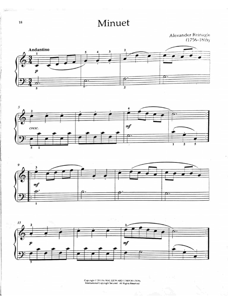 ThroughThe Classics - Book 1 - Minuet | PDF