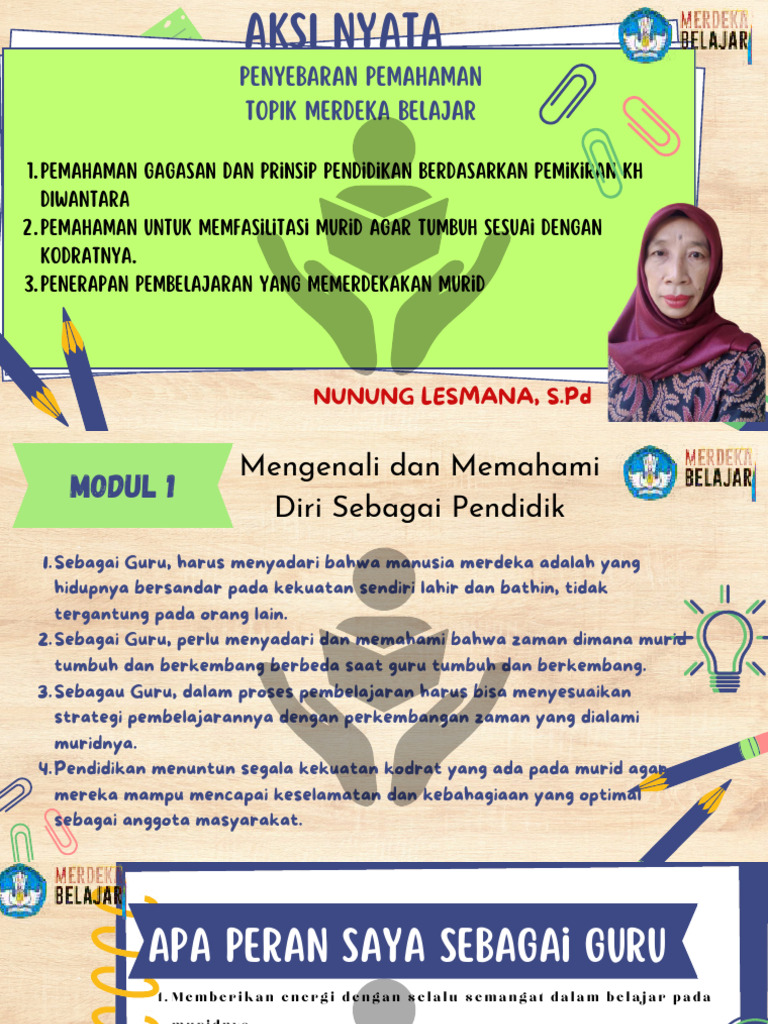 AKSI NYATA MERDEKA MENGAJAR BU NUNUNG - Compressed | PDF