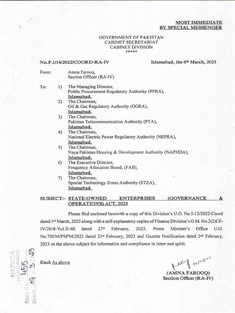 State Owned Enterprises Act 2023 | PDF | Governance