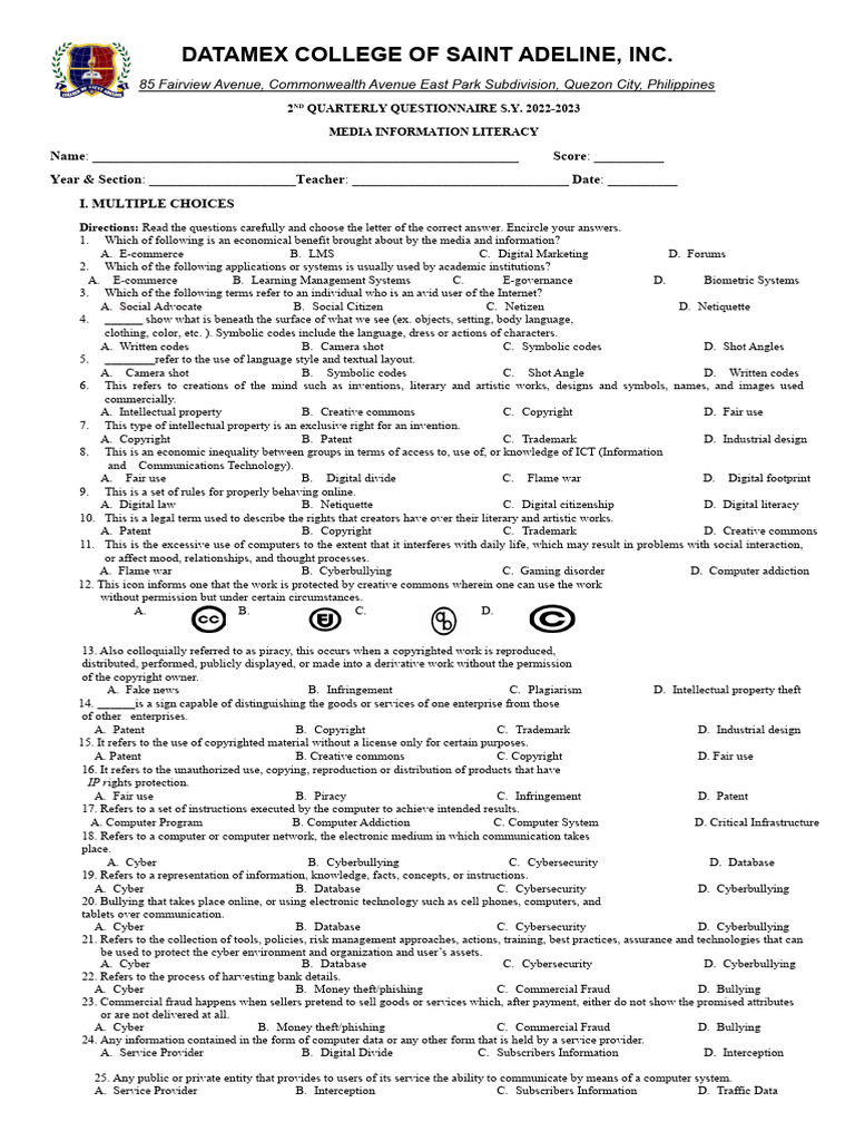 Datamex College of Saint Adeline, Inc | PDF