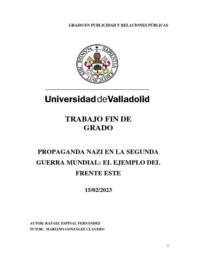 4 TFG N | PDF | Propaganda | Alemania nazi