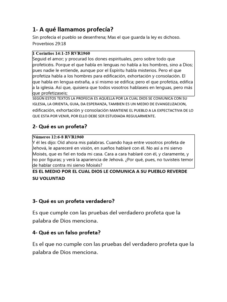 Las Profecias | PDF | Iglesia Adventista del Séptimo Día | Creencia ...