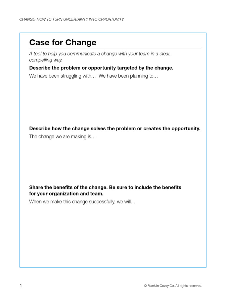 Case For Change | PDF