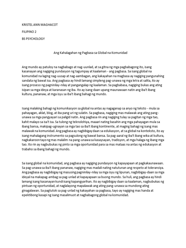 SANAYSAY | PDF