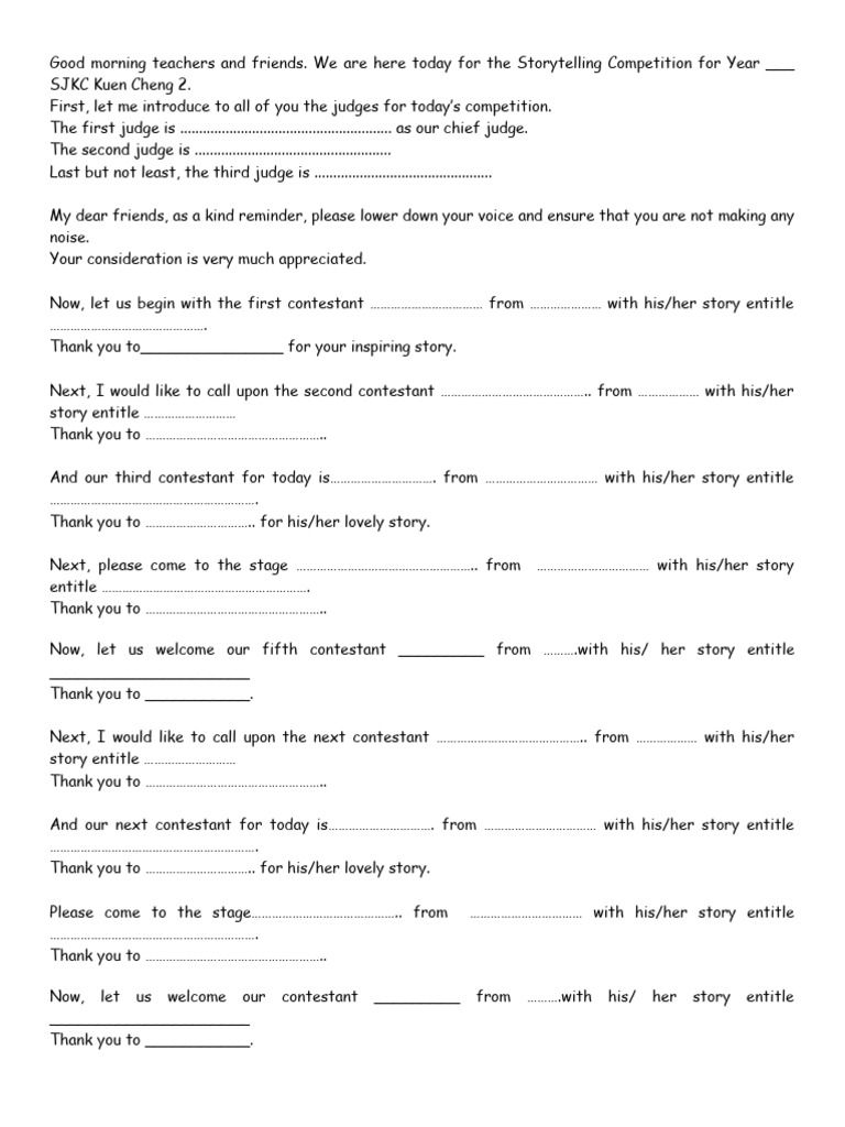 MC Text Storytelling | PDF