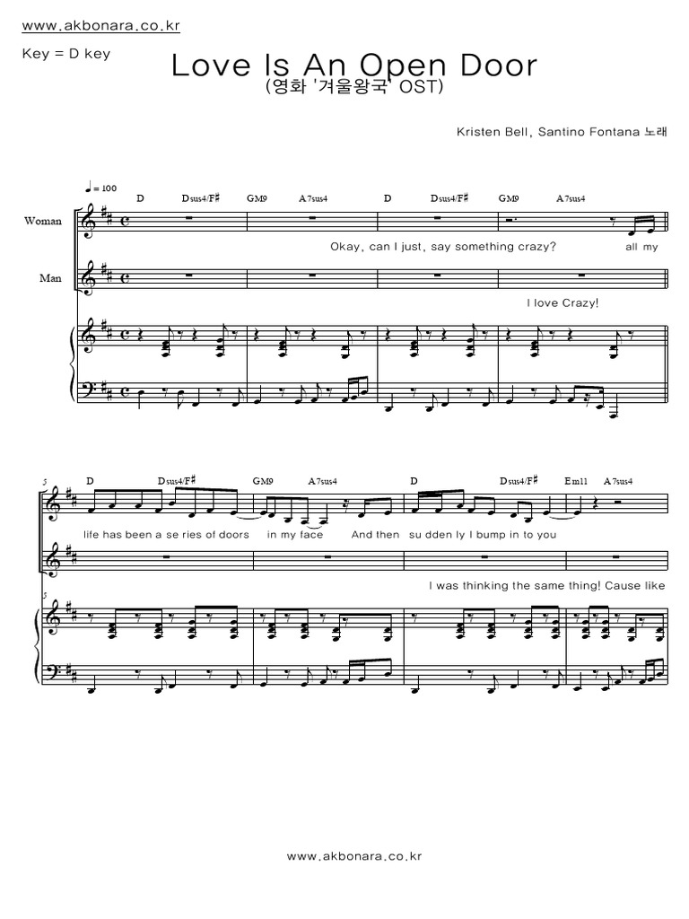 Love Is An Open Door | PDF