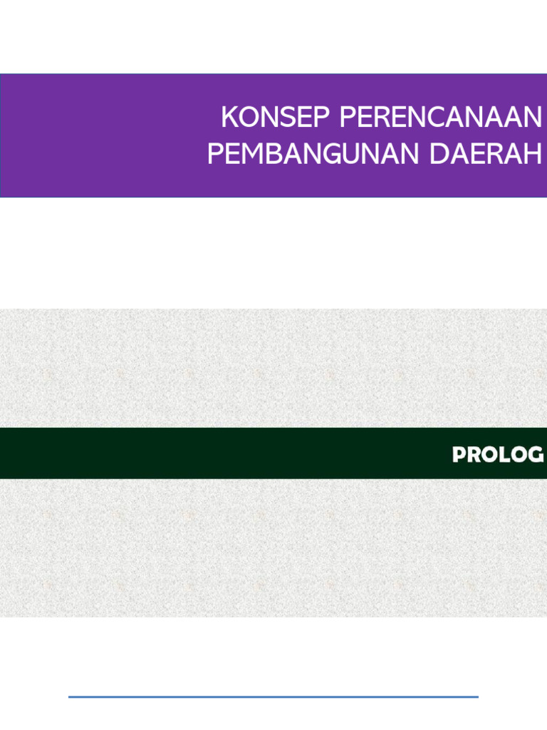 Materi-1 Konsepsi Perencanaan Pembangunan Daerah | PDF