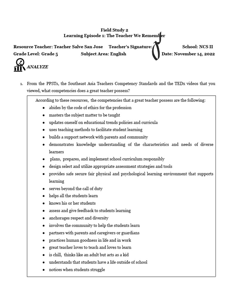 Learning Episode 1 | PDF | Teachers | Learning Learning Episode 1 | PDF | Teachers | Learning