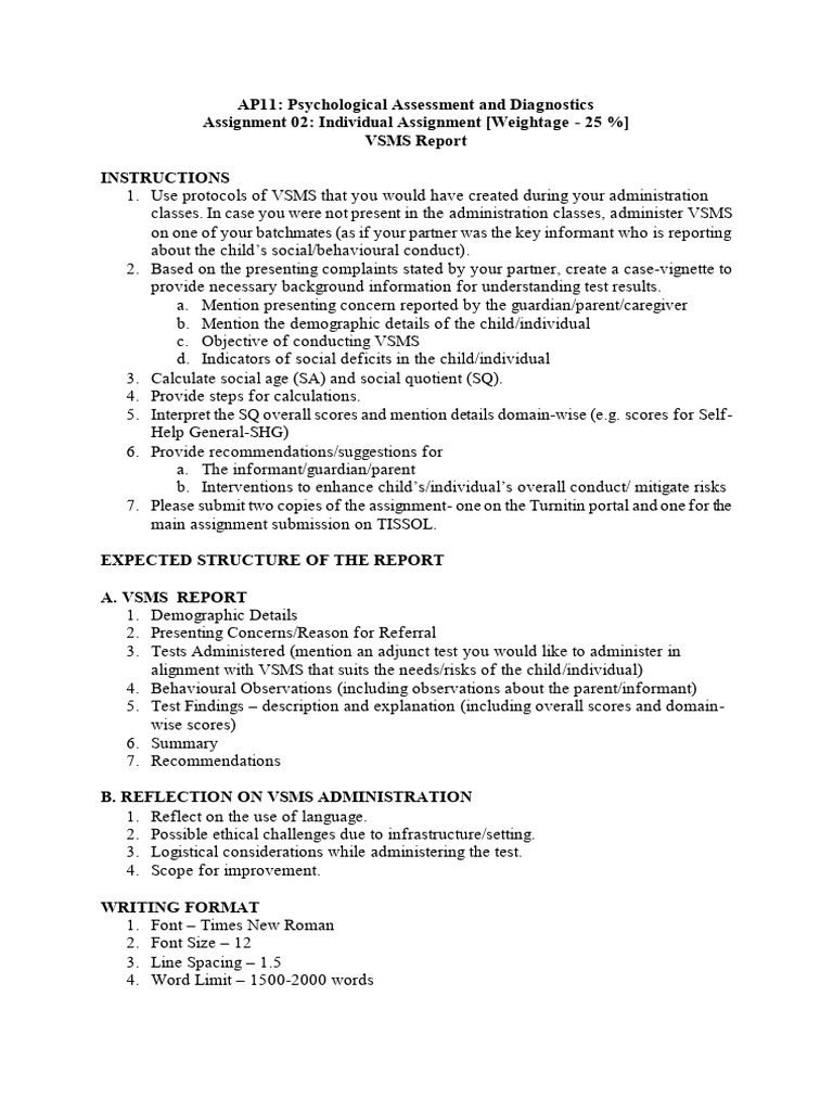 AP11 VSMS Report | PDF | Psychology | Psychological Concepts