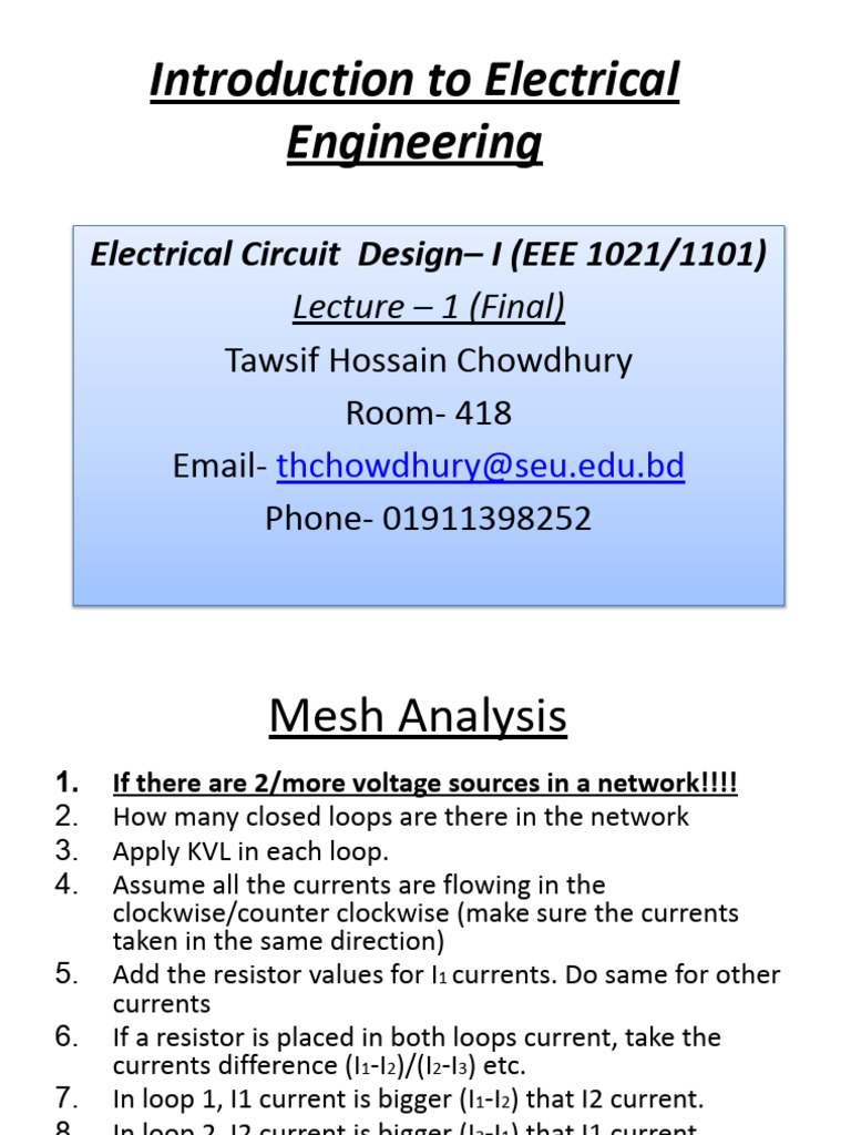 Lec 1 (Mesh) | PDF