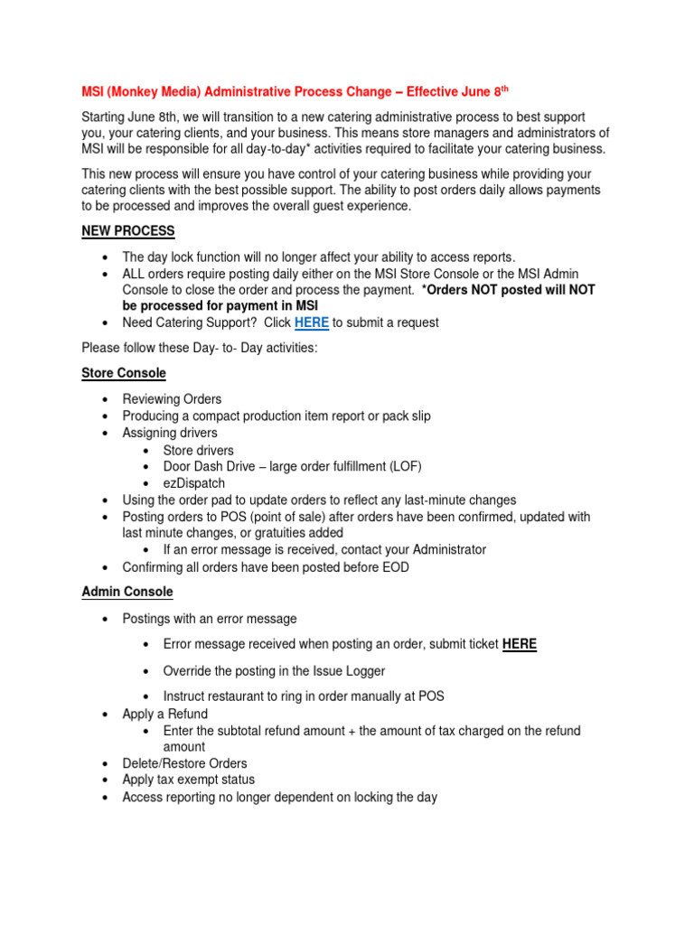 Admin - Transition Moes - MSI Training - Support Form Link 2 | PDF ...