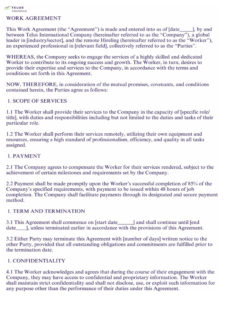 Agreement Contract | PDF
