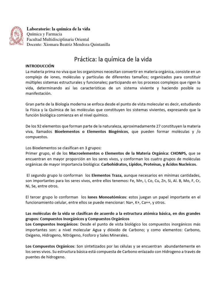 PR Ã¡ctica | PDF | Proteínas | Compuestos orgánicos