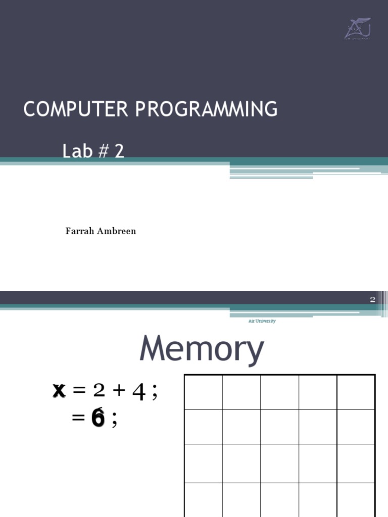 Lab#2 | PDF | Integer (Computer Science) | Computer Programming