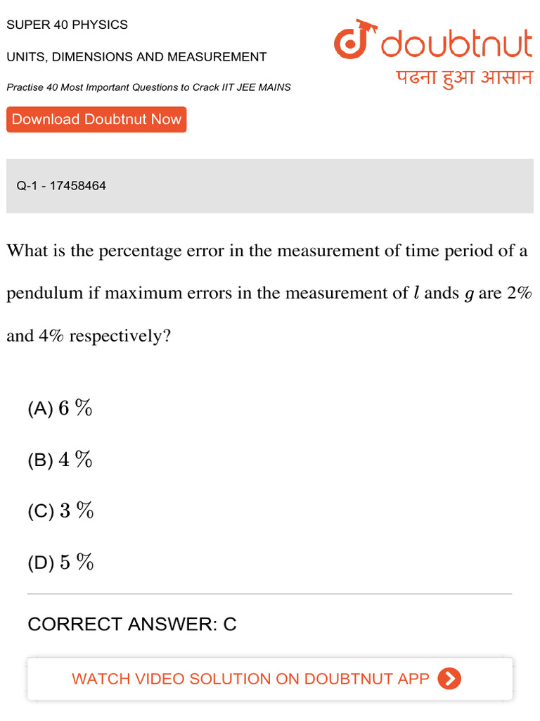 IIT JEE Physics Practice Questions | PDF | Density | Waves