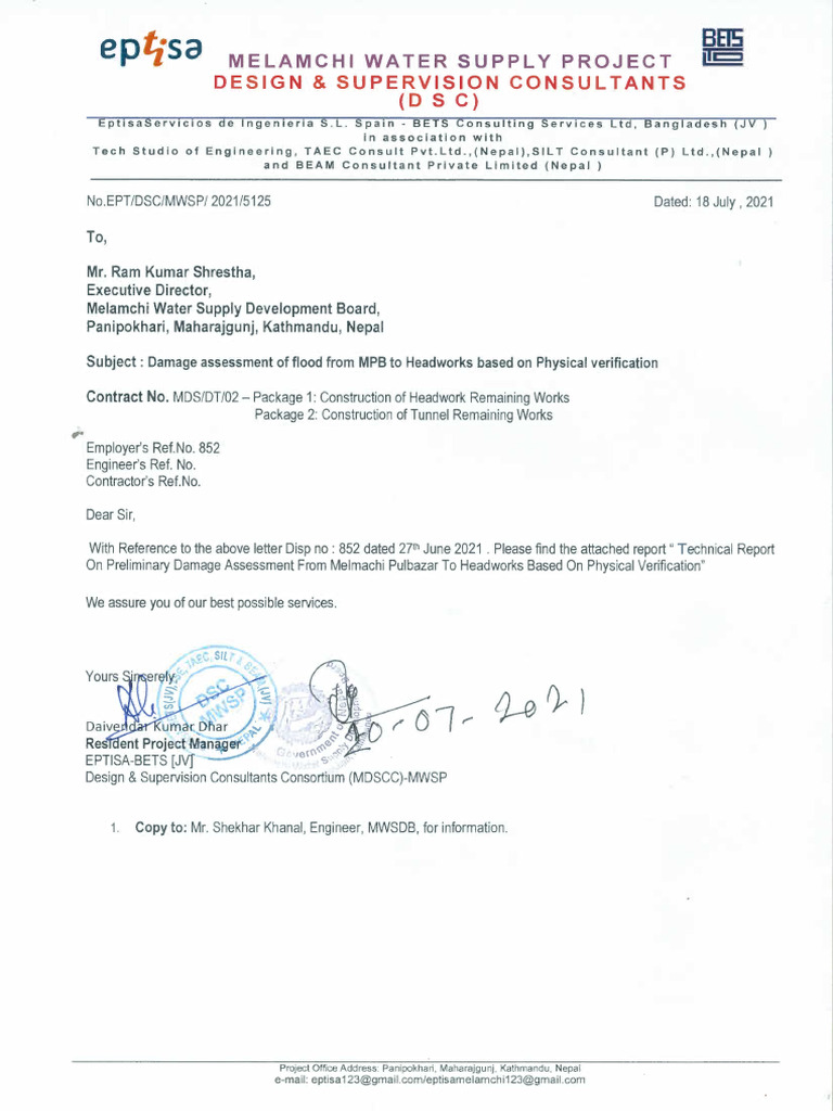 Damage Assessment Report July 2021 | PDF | Landslide | Road