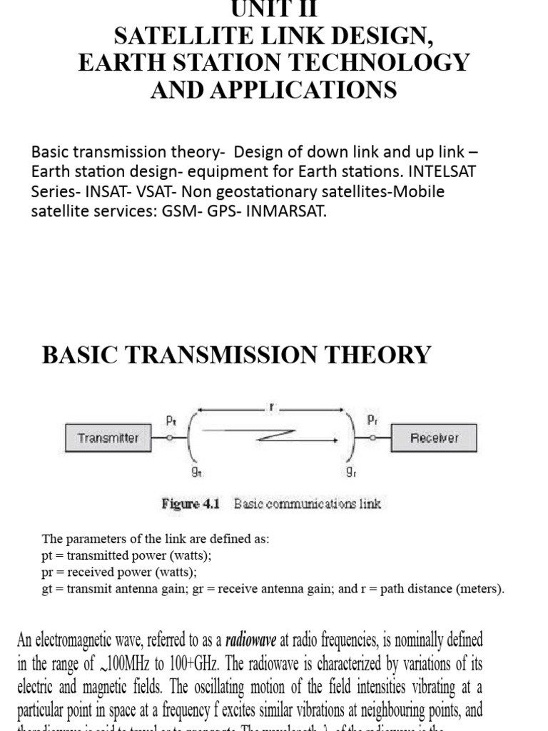 Satellite Link & Earth Station Design | PDF | Telecommunications ...