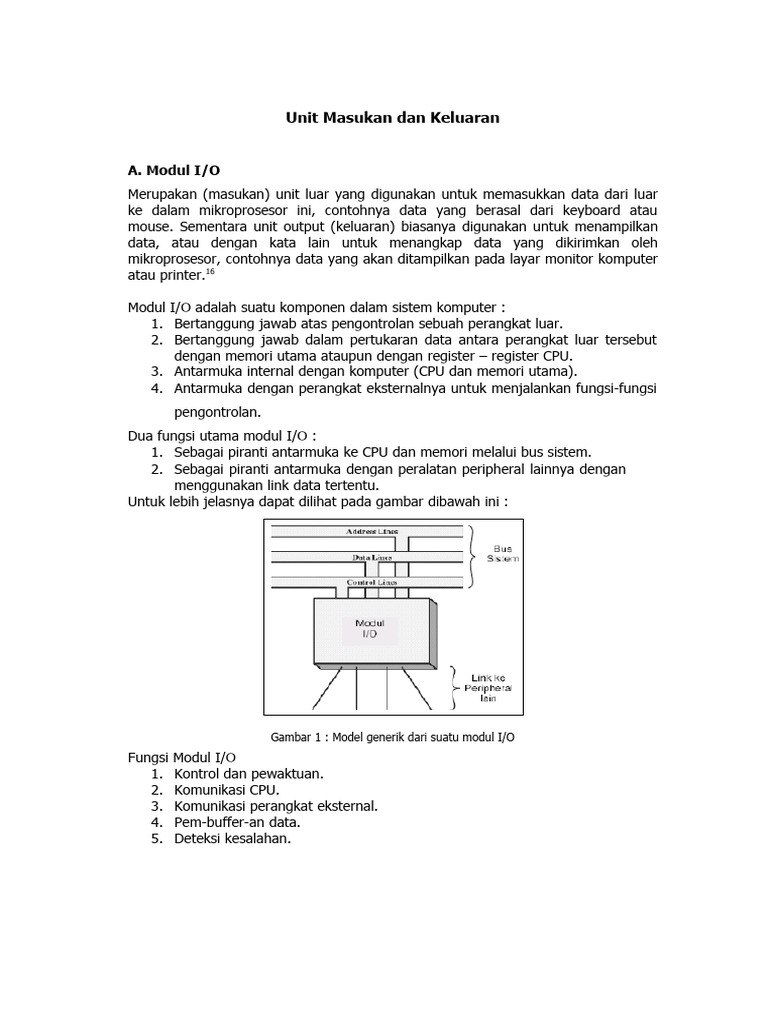 Unit Masukan Dan Keluaran | PDF | Bisnis | Komputer