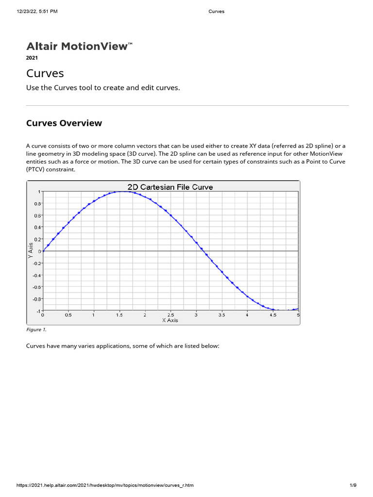 Curves Guide Altair | PDF | Comma Separated Values | Euclidean Vector