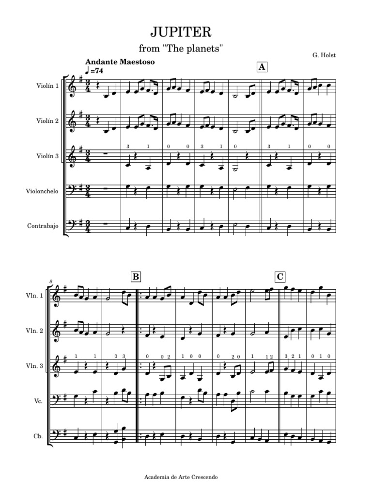 JUPITER | Download Free PDF | The Planets | Compositions For Symphony ...