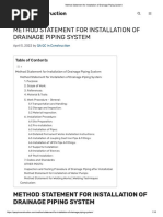 Fire Fighting Piping System Installation Method Statement | PDF | Pipe (Fluid Conveyance) | Welding