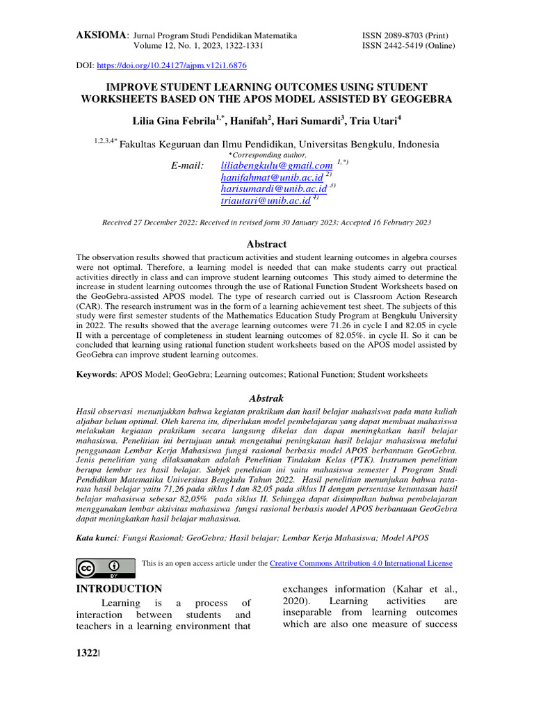 Improve Student Learning Outcomes Using Student Worksheets Based On The ...