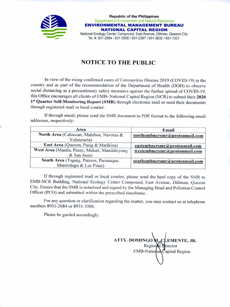 Notice SMR Submission | PDF