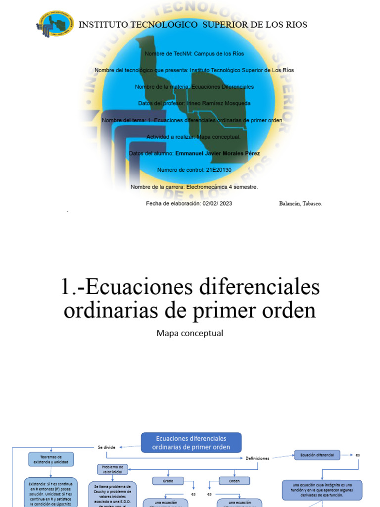 T1 - MC - Emmanuel Javier Morales Perez | PDF | Ecuaciones | Variable ...
