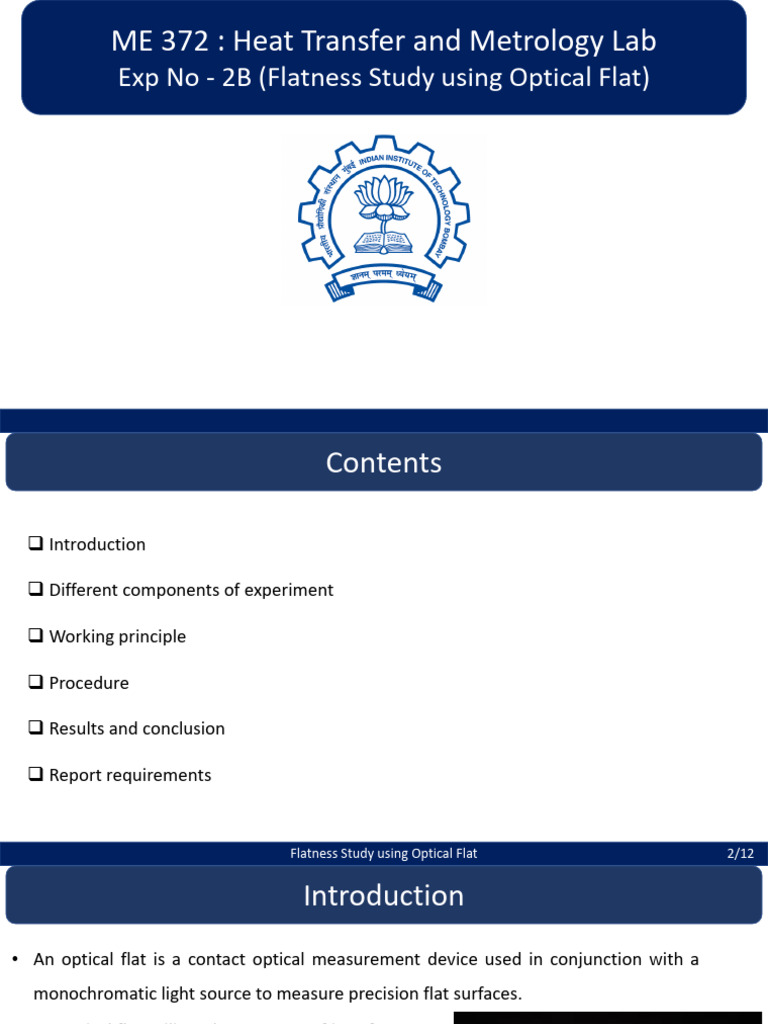 Flatness Testing Using Interferometry (Optical Flat) | PDF | Science ...