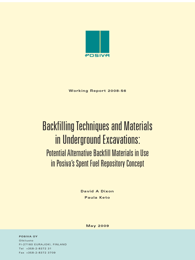 Backfilling Techniques and Materials in Underground Excavations | PDF ...