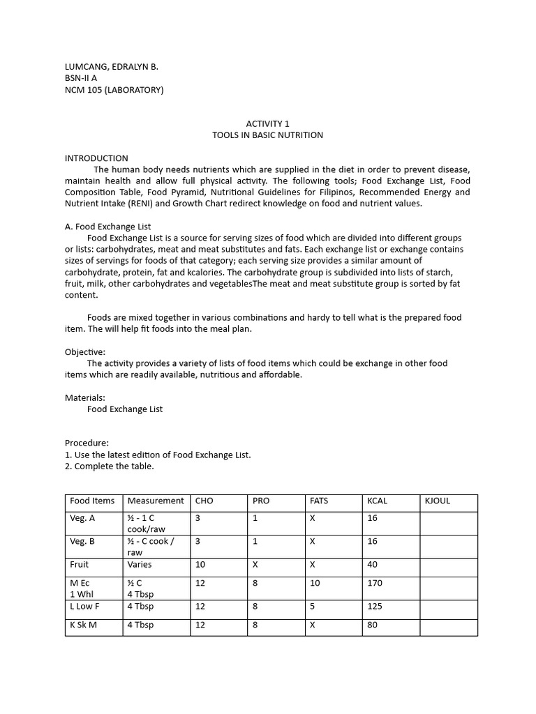 105 Laboratory | PDF | Foods | Nutrients