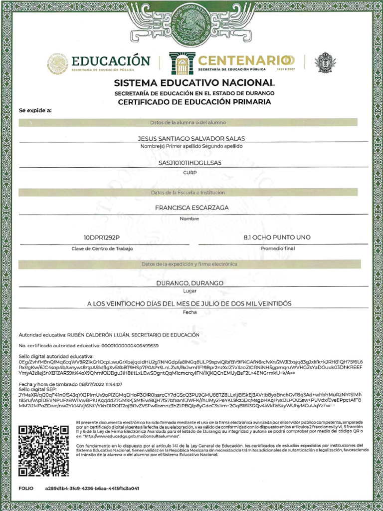 Certificado 6 Jesús Santiago | PDF