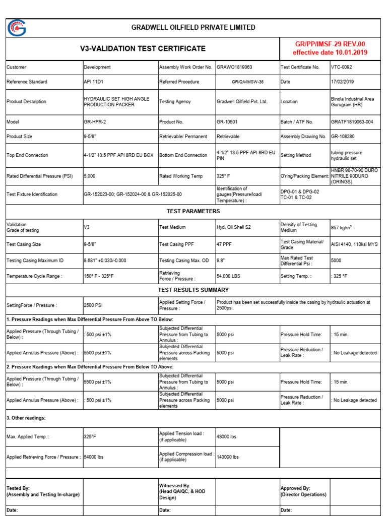 958 Hpr2 VTR | PDF | Pressure | Leak