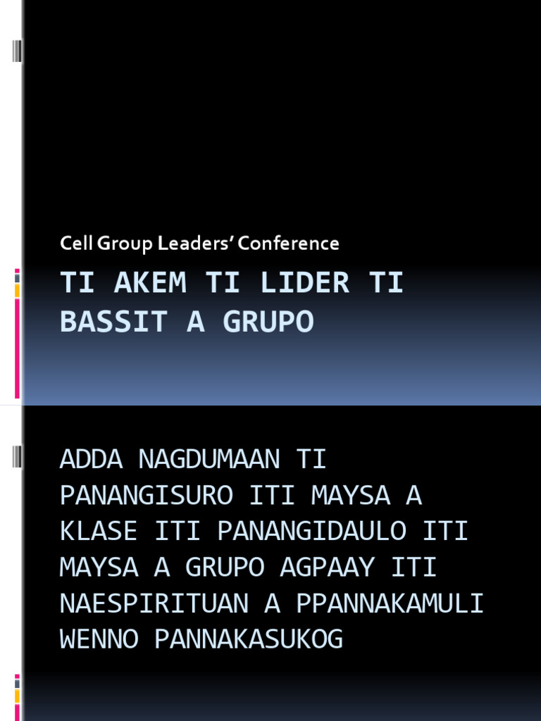 Ti Akem Ti Lider Ti Bassit A Grupo | PDF