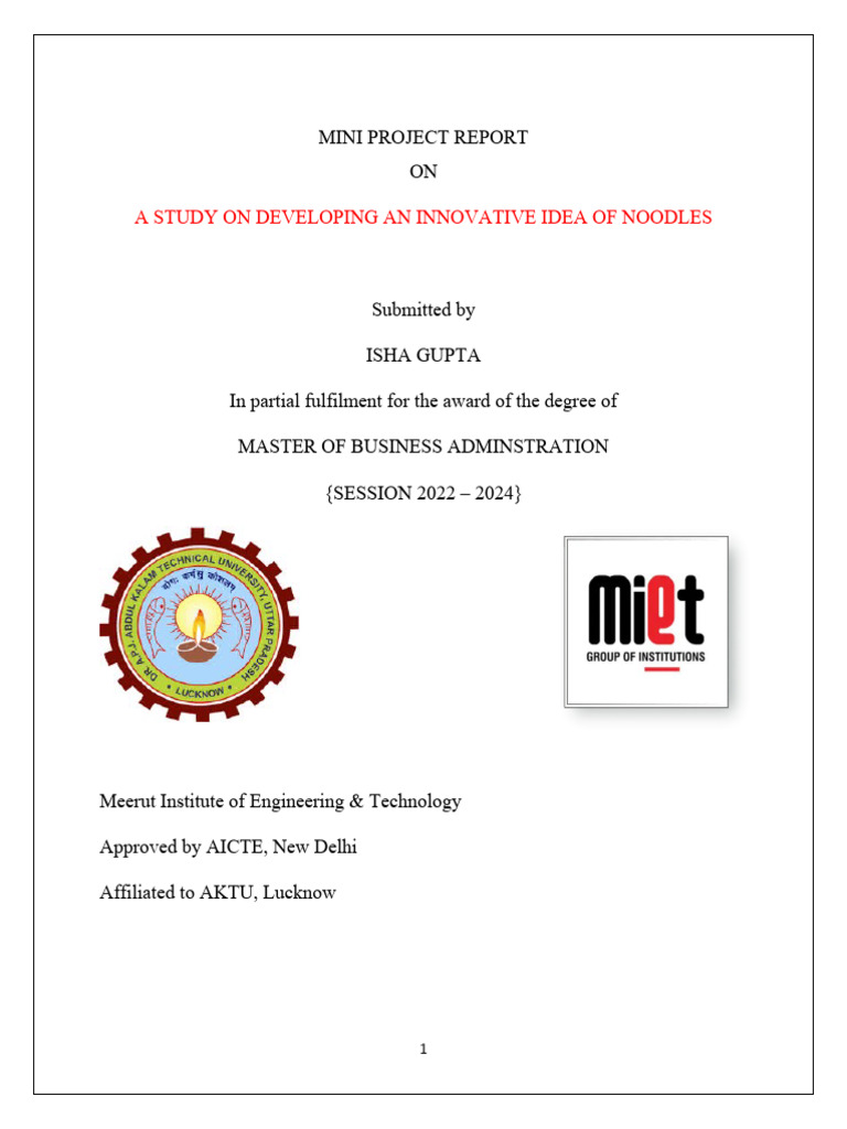 Mini Project Report (Isha Gupta) New-1-1 | PDF | Market Segmentation | Brand