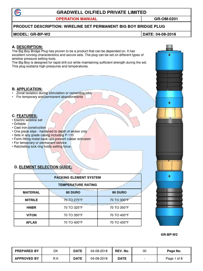 Big Boy Bridge Plug | PDF | Casing (Borehole) | Applied And ...