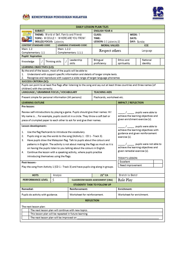 Bi Y4 TS25 Module 1 (LP1-16) | PDF